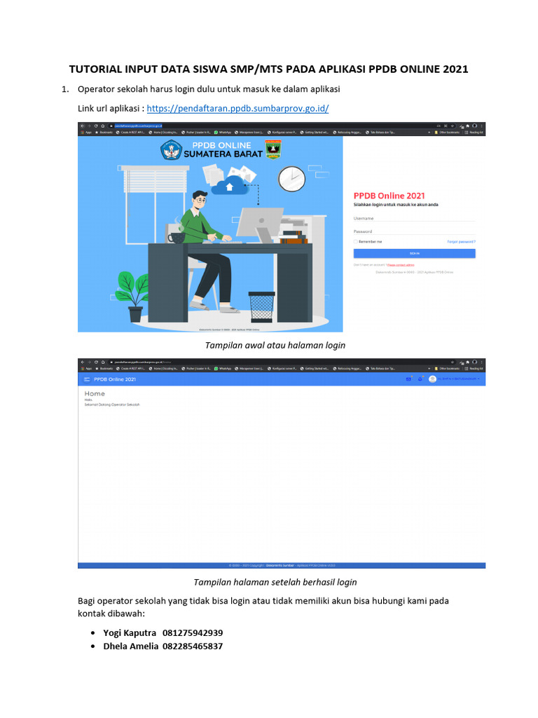 TUTORIAL INPUT DATA SISWA SMP | PDF