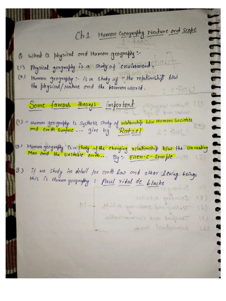 Human Geography Chapter 1 | PDF