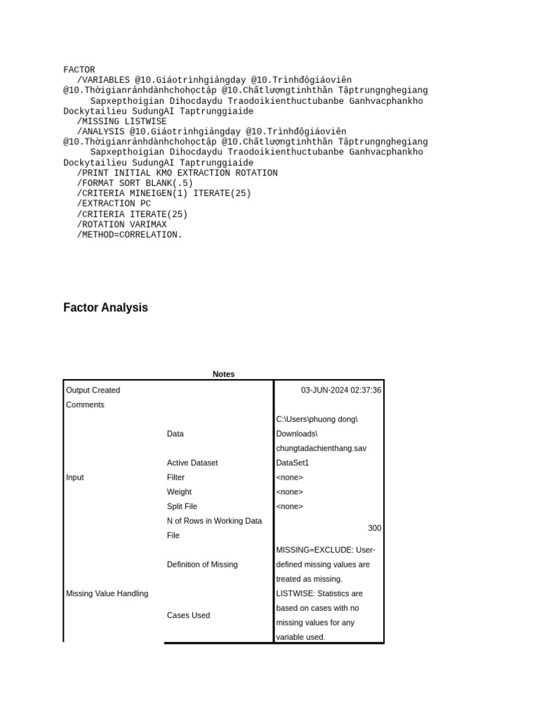 Phân Tích EFA | PDF Phân Tích EFA | PDF