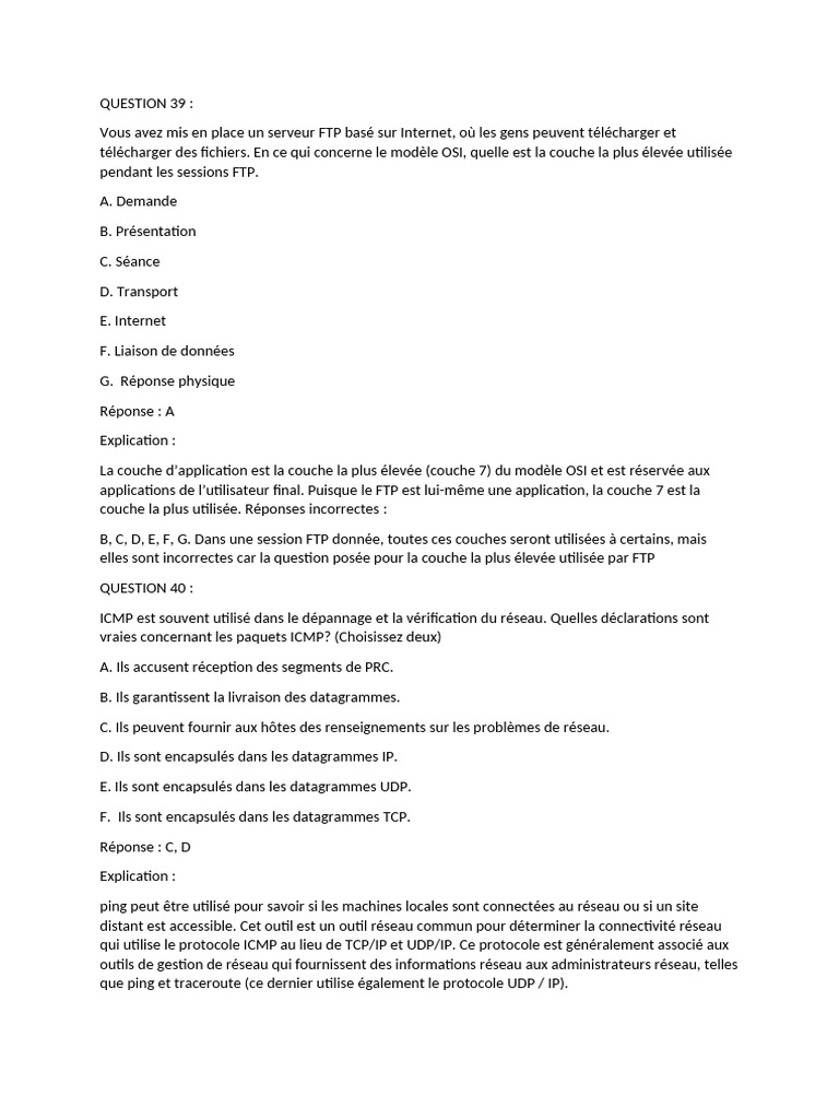 QCM CCNA Partie 11 | PDF