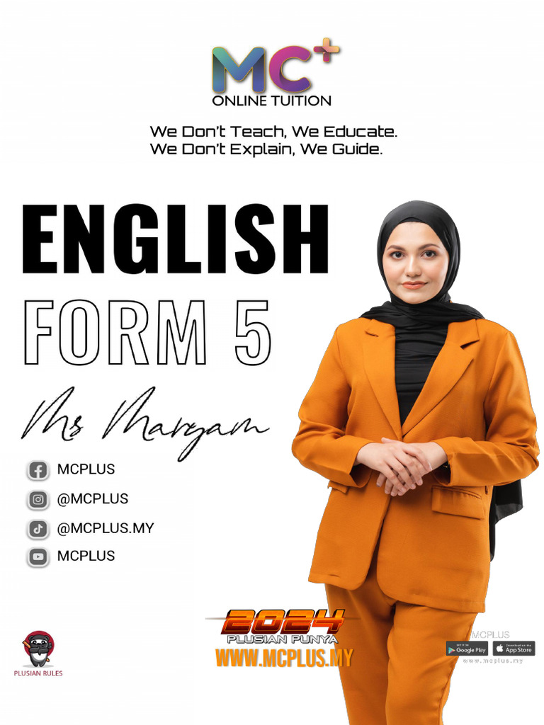 Form 5 English Ms Maryam 18.01.2024 | PDF