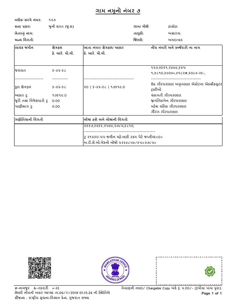 Gaam Namuna-7 | PDF
