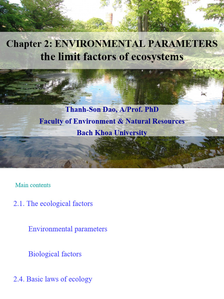 Chapter 2 - Environmental parameters - 2024 | PDF