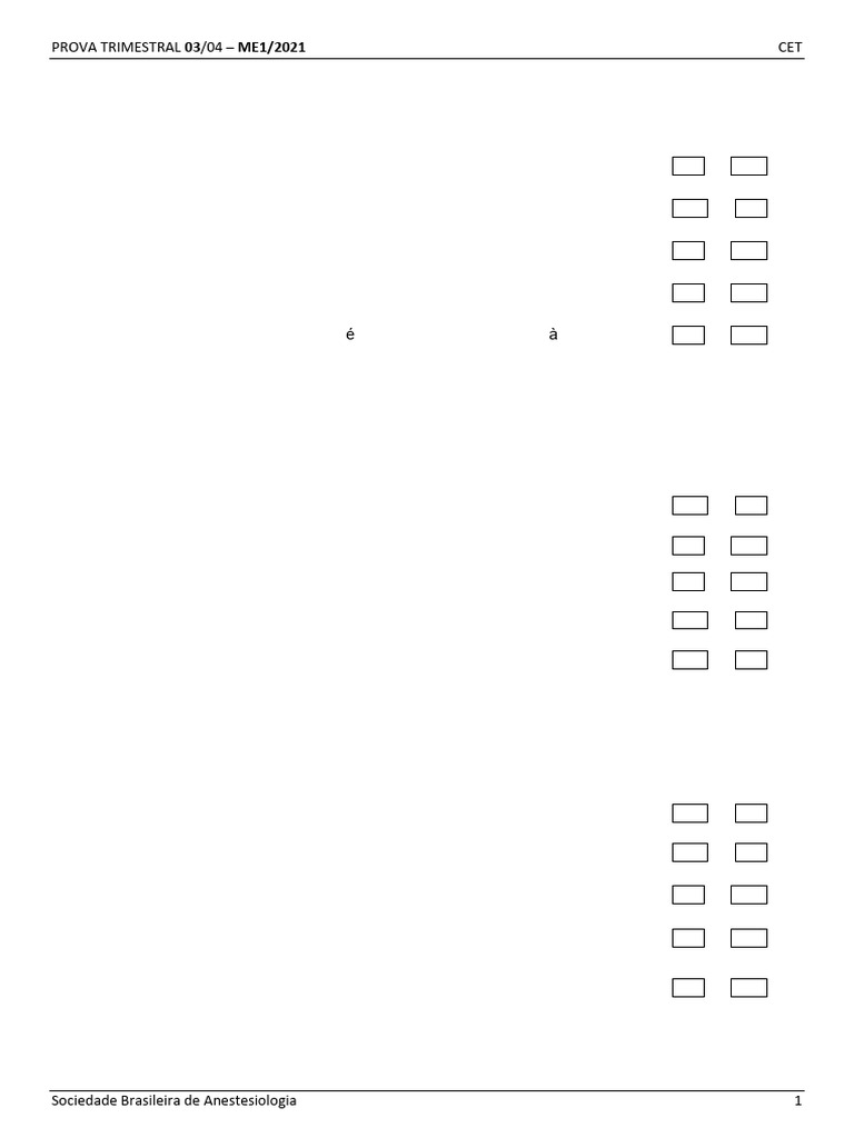 2021 ME1 3T Gabarito | PDF