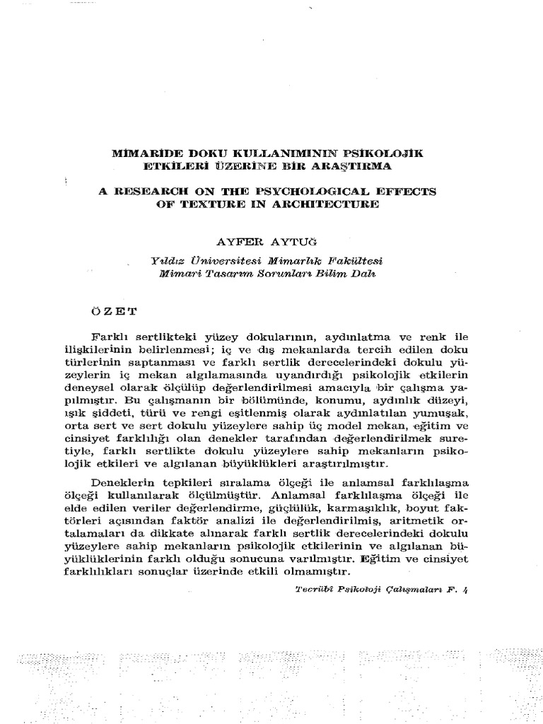 Mimaride Doku Kullanımı | PDF