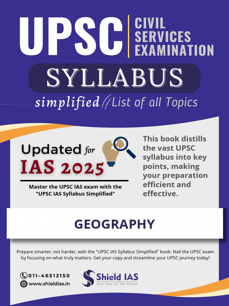 GS Syllabus - Geography | PDF