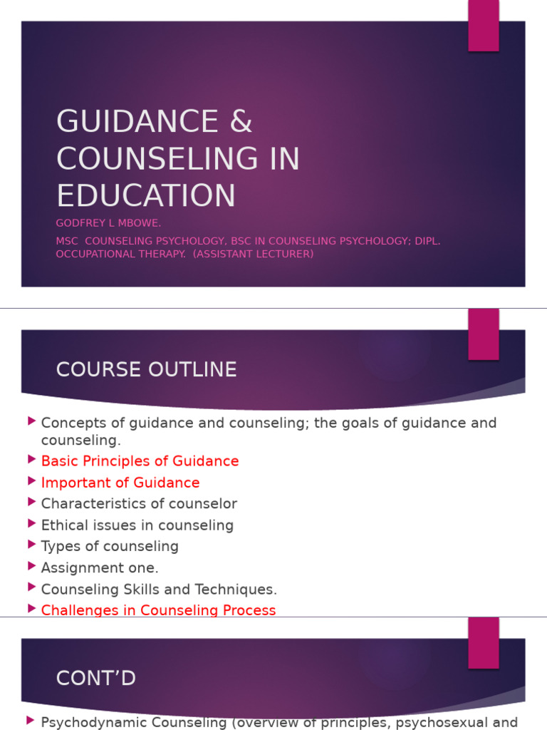 Guidance & Counseling in Education | PDF