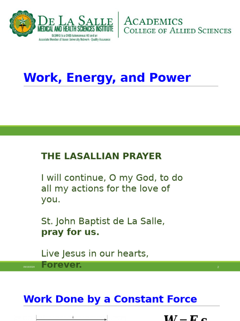 Lec 06 - Work and Energy | PDF