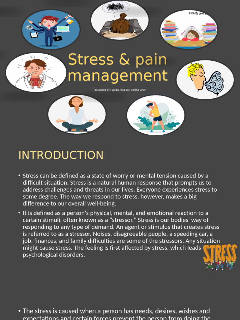 Stress & Pain management ppt | PDF