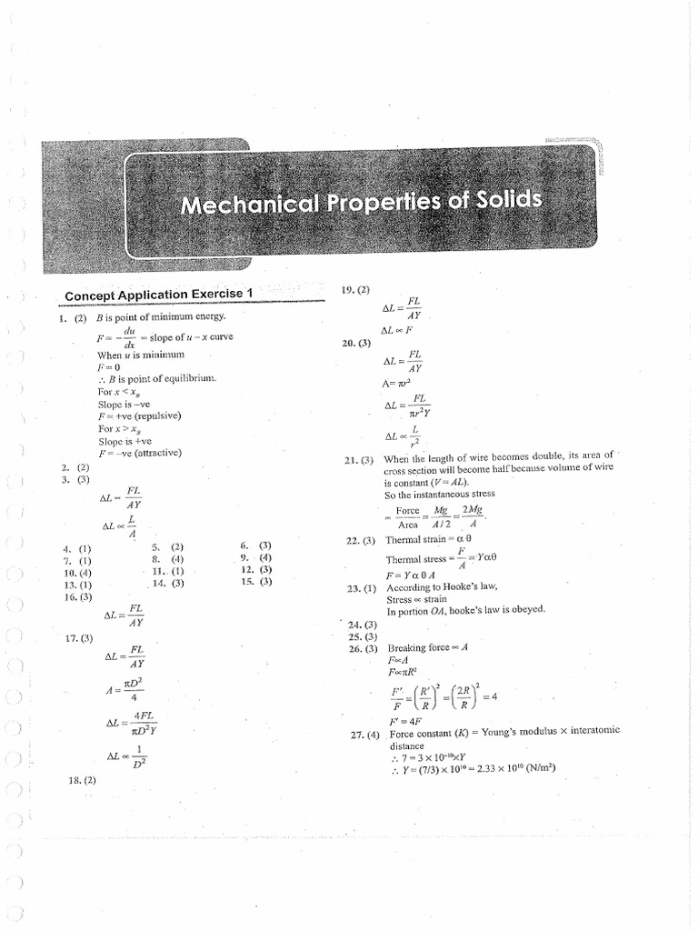 Mechanical Properties of Solids | PDF