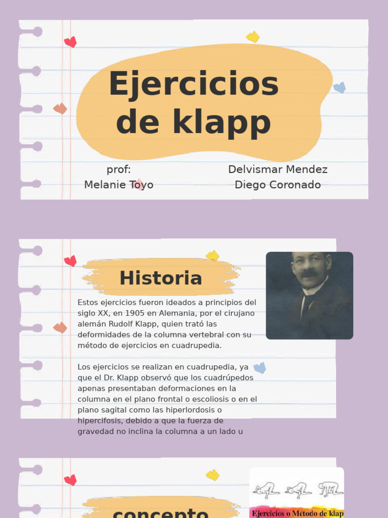 Ejercicios de Klapp Fisio | PDF | Enfermedades y trastornos | Enfermedades y trastornos humanos