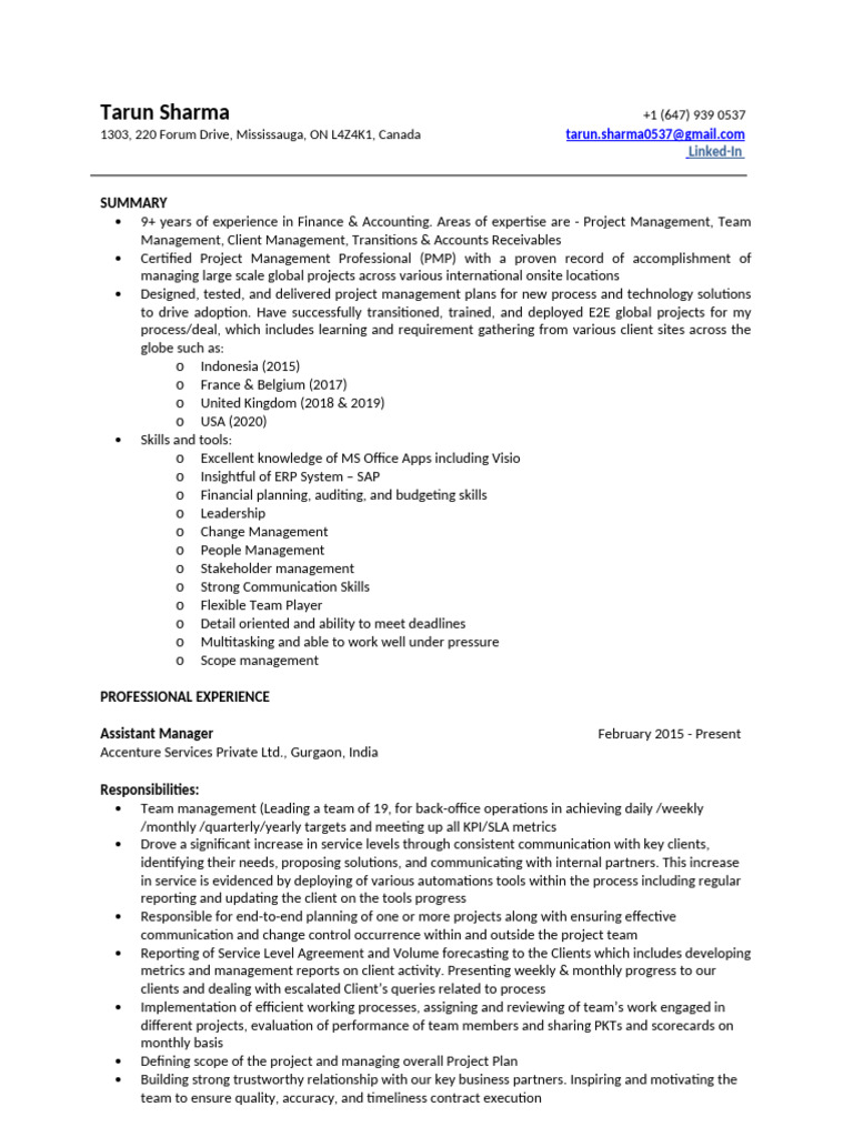 Resume Tarun | PDF