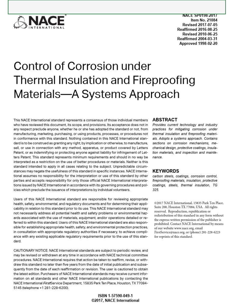 Preview NACE+SP0198-2017 | PDF | Stainless Steel | Computers