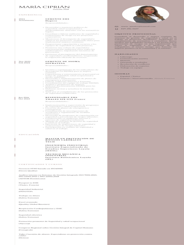 CV María Ciprián 2024 | PDF