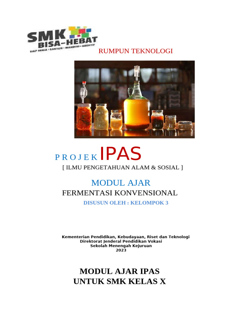 Modul II Final Projek IPAS Fermentasi Kel 3 | PDF
