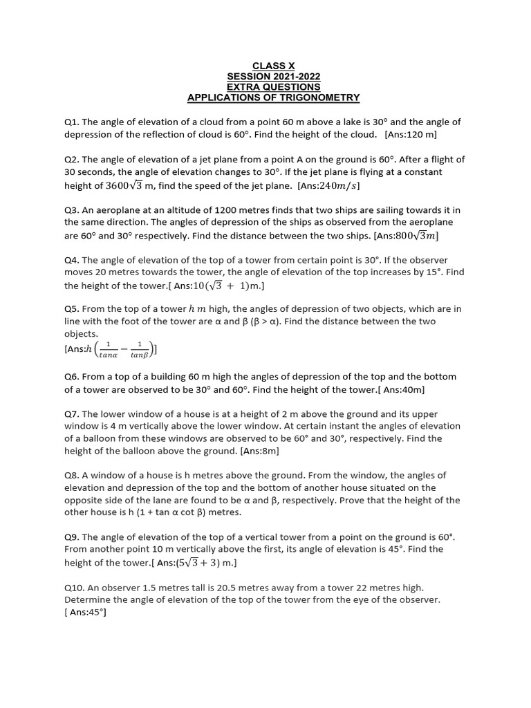 Applications of Trigo | PDF