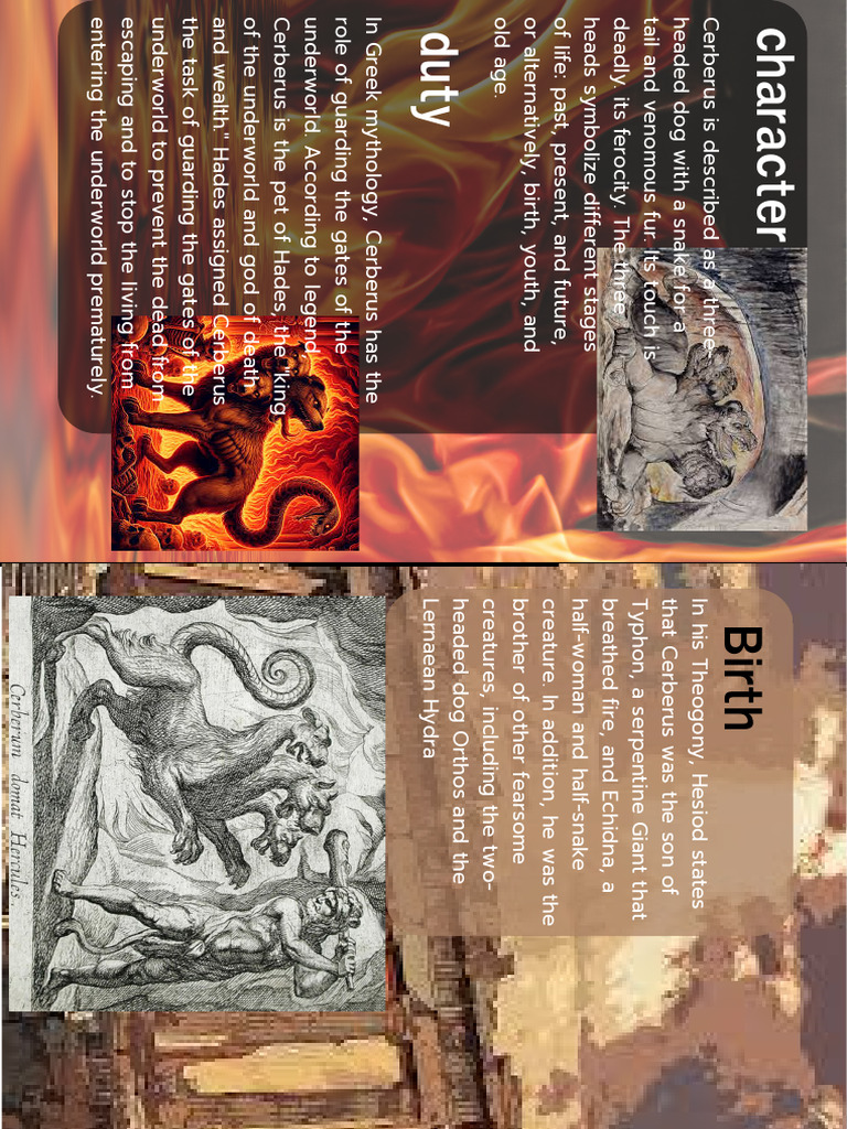 Cerberus Is Described As A Three-Headed Dog With A Snake For A Tail and ...