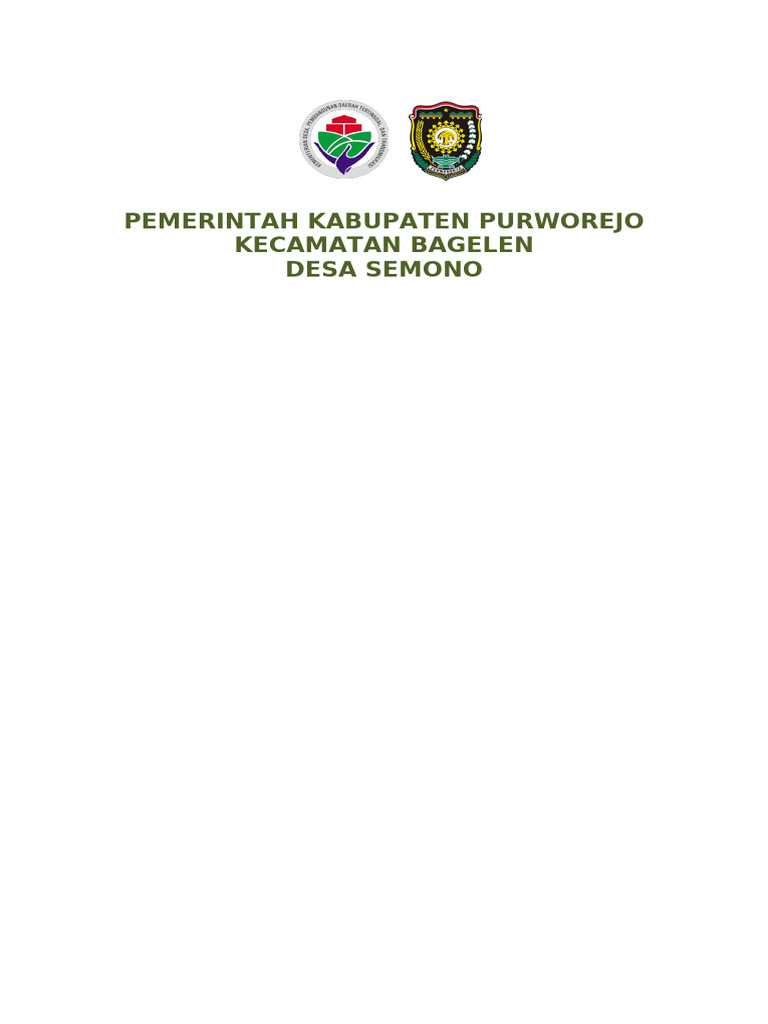 Dokumen RKP Desa Desa Semono Tahun 2025 | PDF