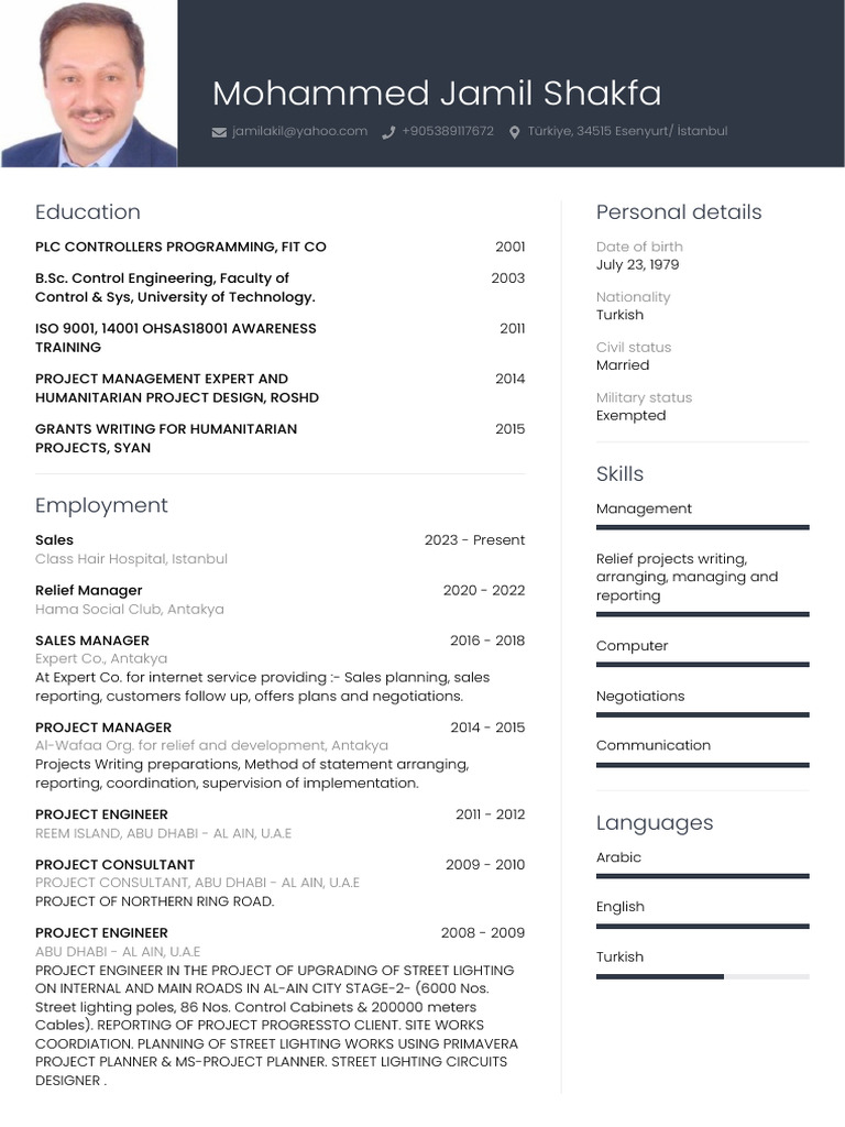 Resume Mohammed Jamil Shakfa-1 | PDF | Middle East