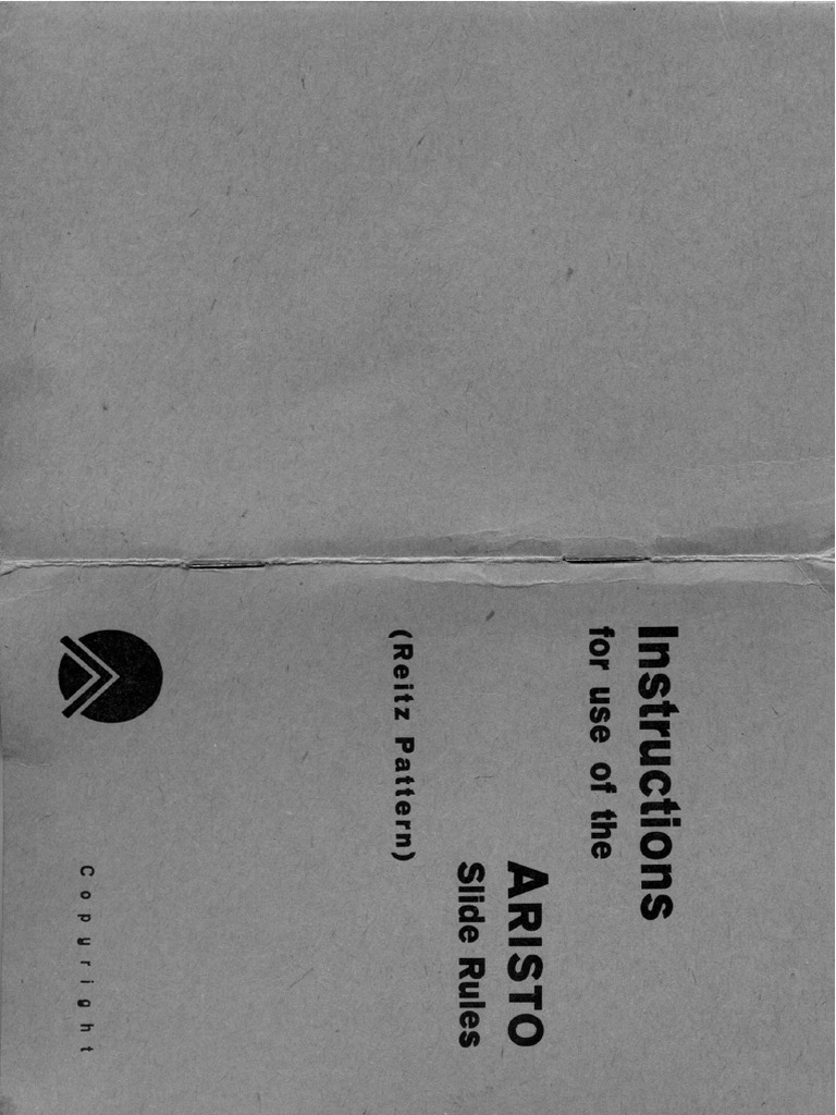 Aristo Slide Rule Reitz Pattern | PDF