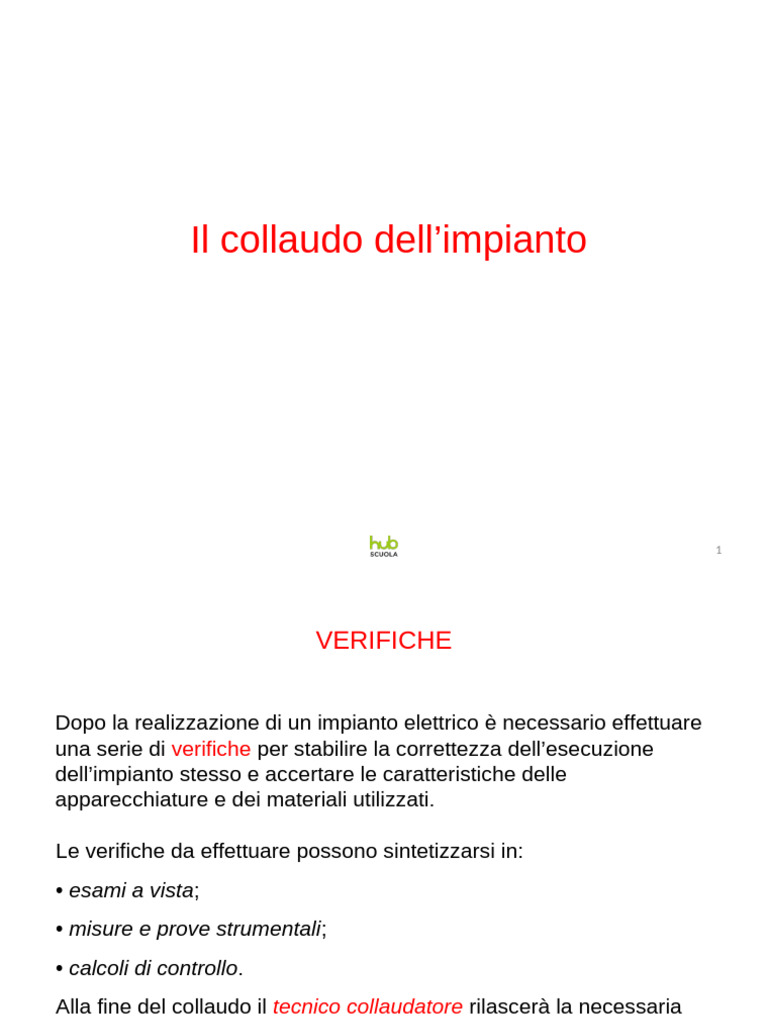 Collaudo D'impianto | PDF