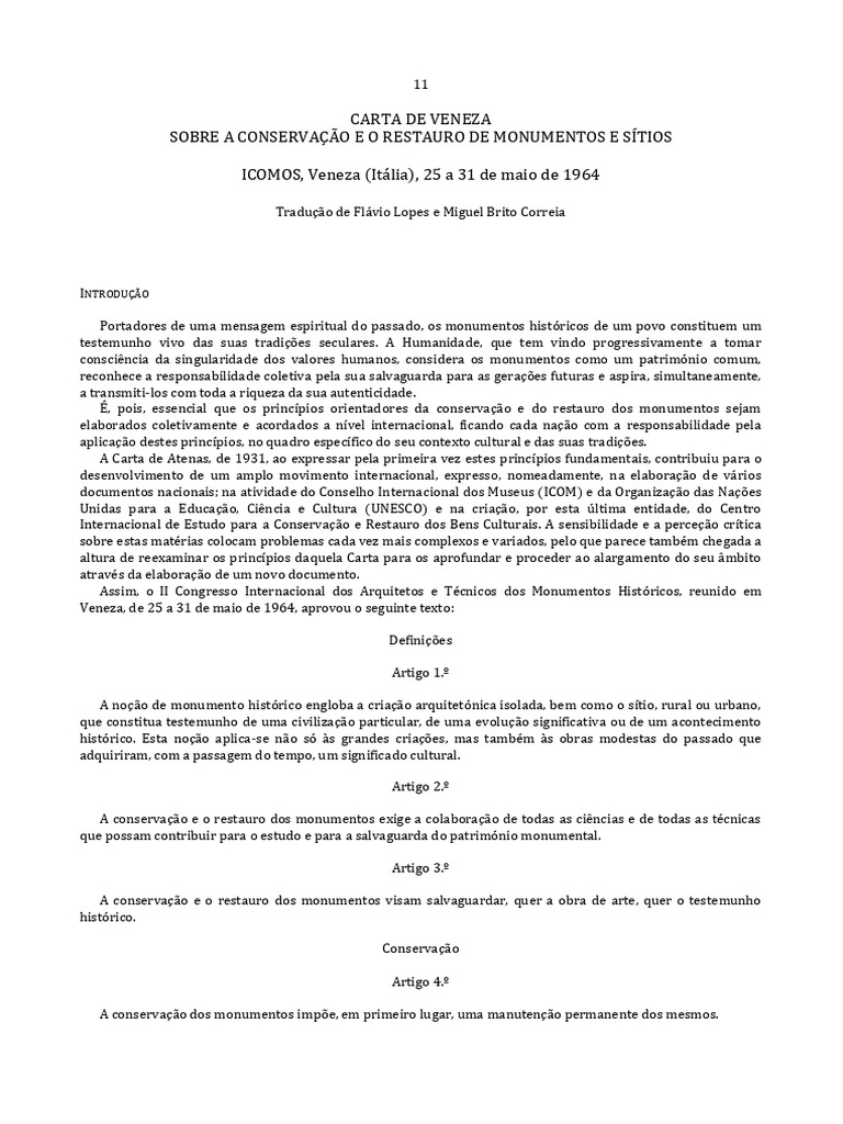 Carta de Veneza | PDF