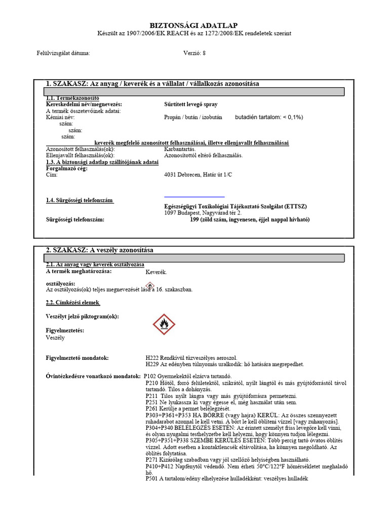 17231B Safety Data Sheet Hu | PDF