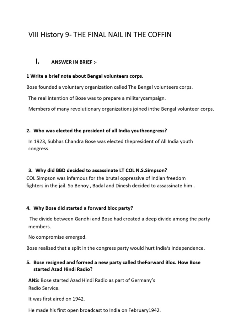 SOCIAL FINAL NAIL IN THE COFFIN | PDF