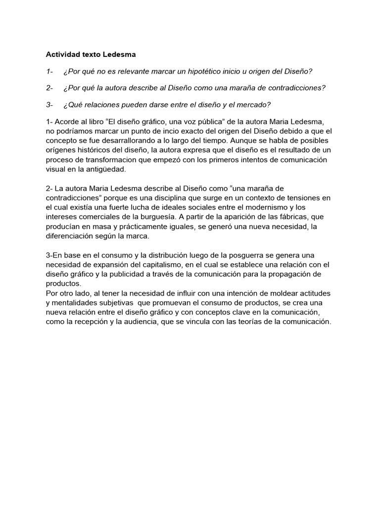 Actividad Texto Ledesma | PDF