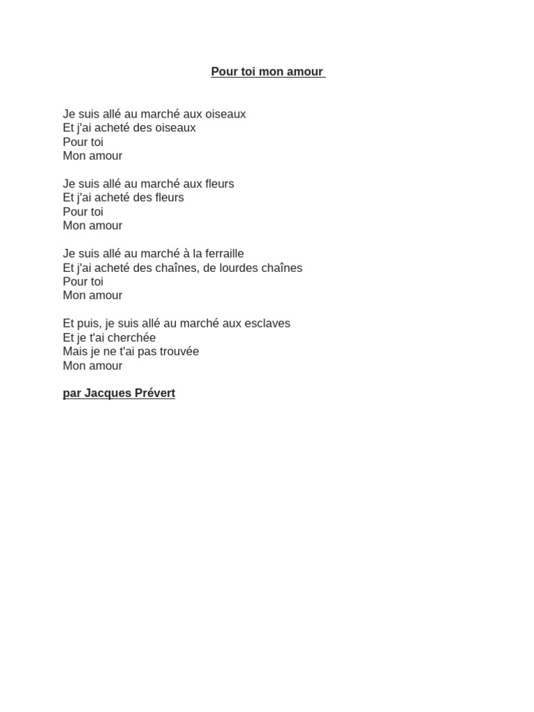Pour Toi Mon Amour | PDF