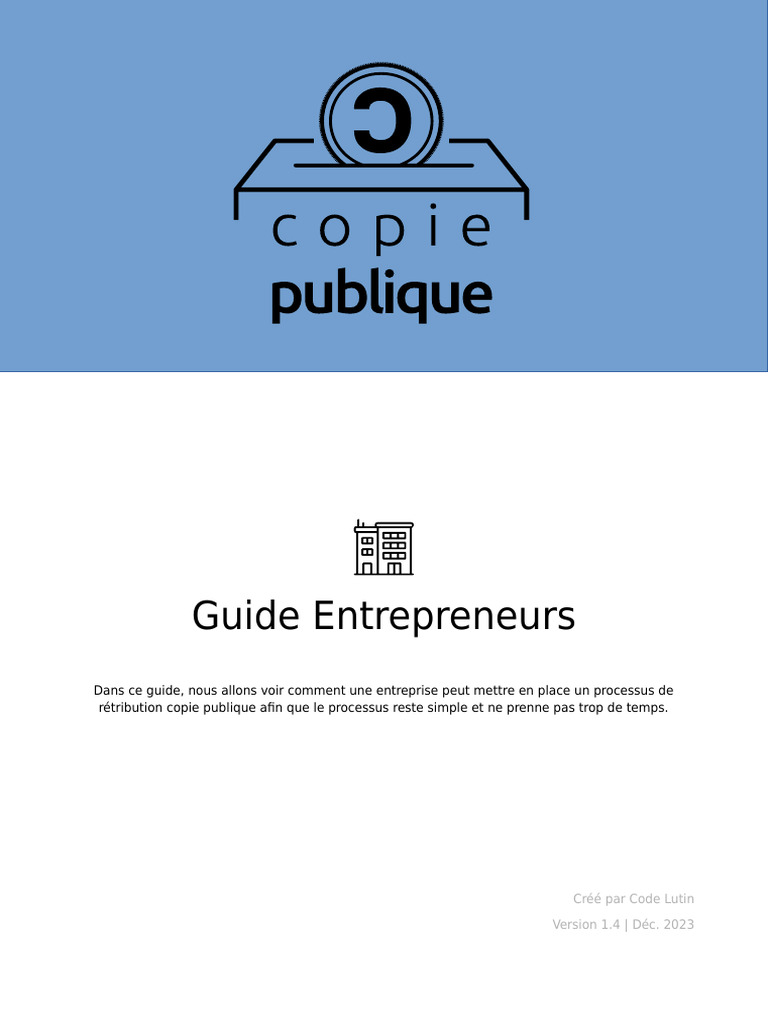 Guide Entrepreneurs | PDF