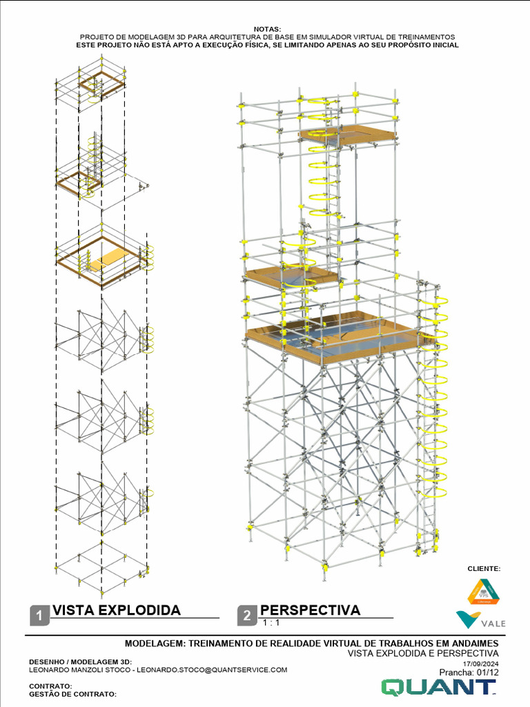 Vista Explodida Perspectiva: Projeto de Modelagem 3D para Arquitetura ...
