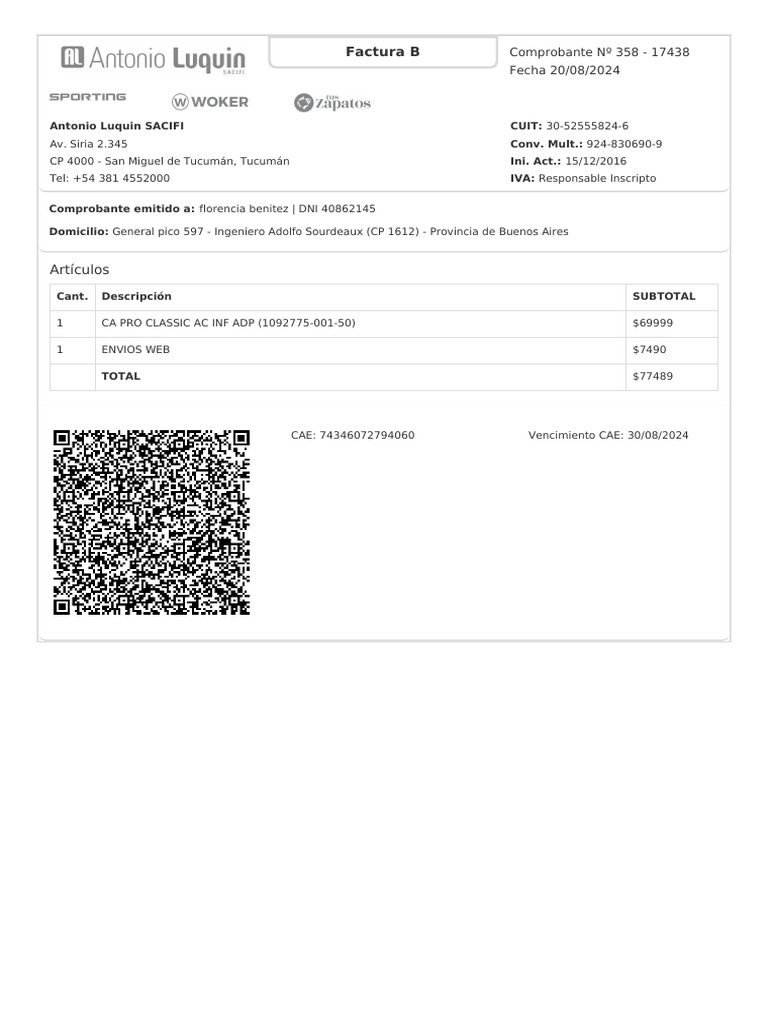Factura B | PDF