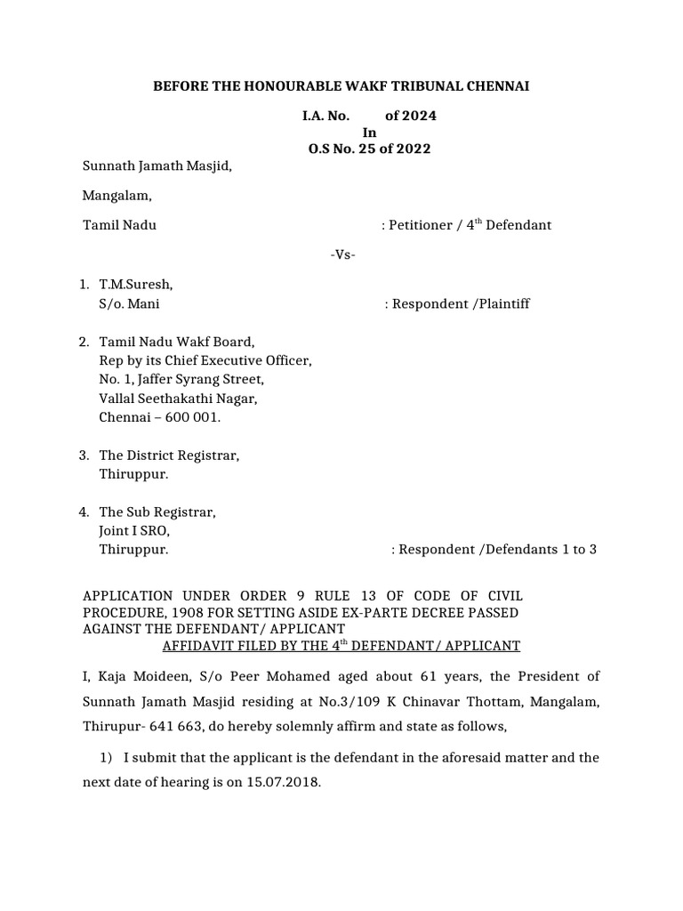 Mangalam Sunnath Jamath Setaside | PDF