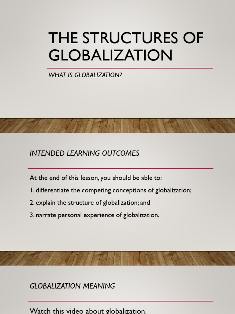 Structure of Globalization - final copy-1 | PDF