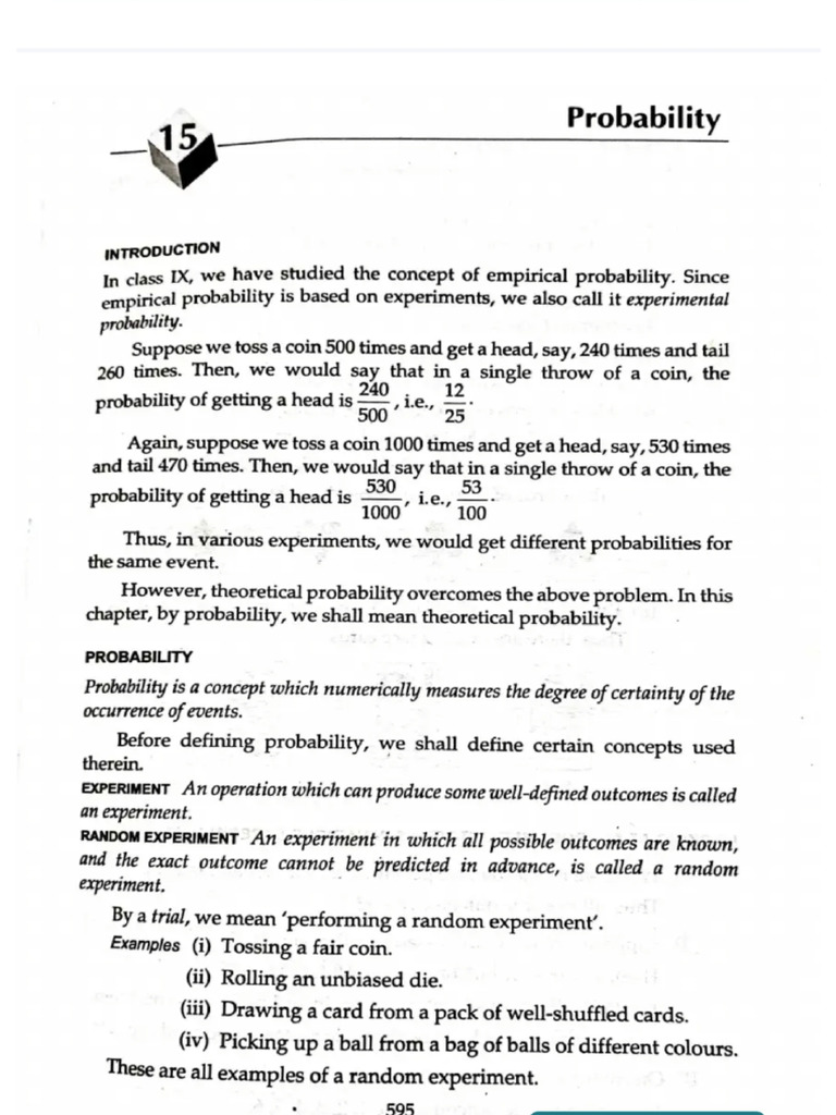 Rs Agarwal Class 10th Probability | PDF