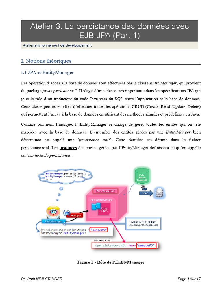 TP 3 La Persistance Avec JPA Part 1 | PDF