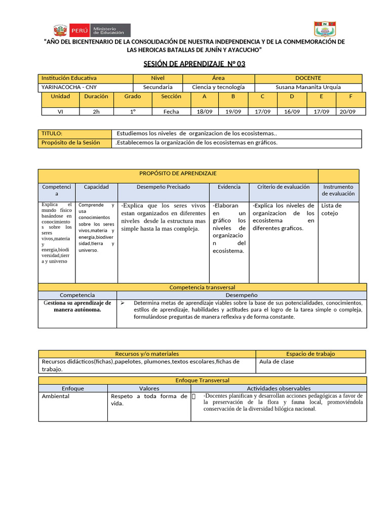 Sesión-3-cyt - Unidad 6 - | PDF
