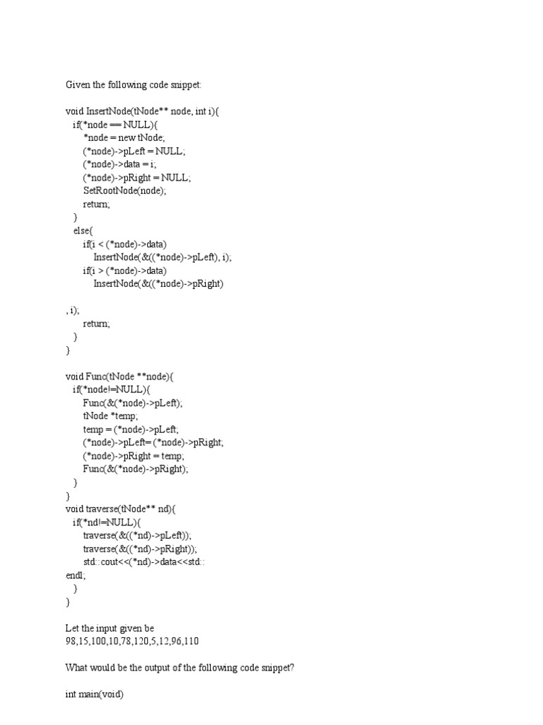 Given The Following Code Snippet | PDF | Boolean Data Type ...