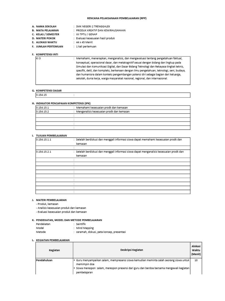 RPP | PDF