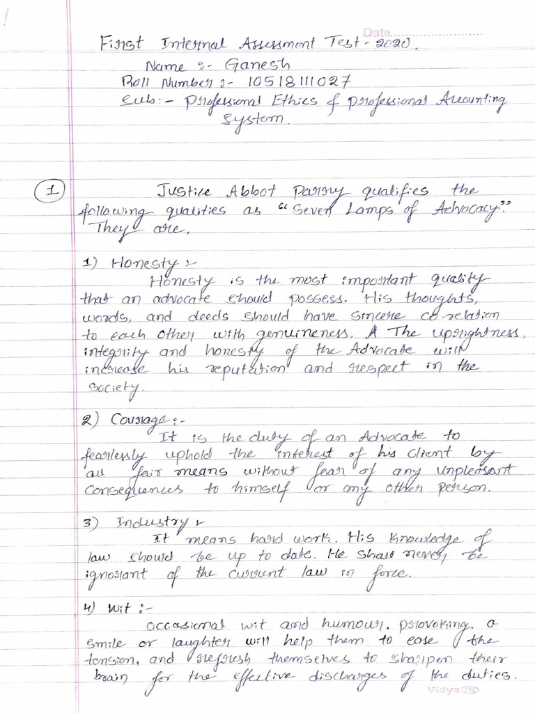 1st Ethics Test | PDF