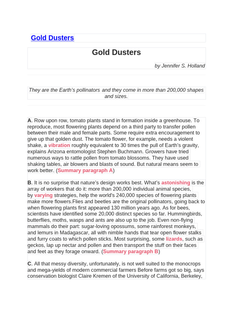 Gold Dusters | PDF