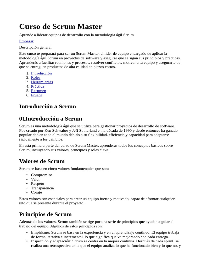 Curso Scrum | PDF