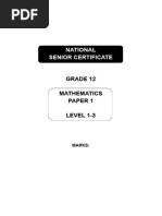 GR 12 MATHEMATICS SCOPE FOR JUNE 2025 EXAMINATION P1&2 | PDF