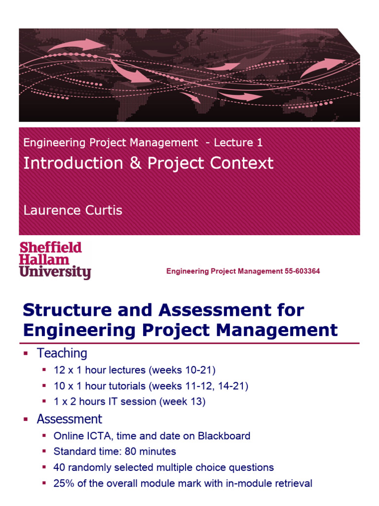 L01 Introduction & Project Context | PDF