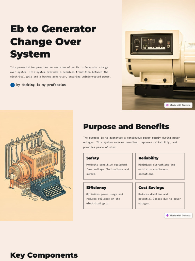 Eb To Generator Change Over System | PDF