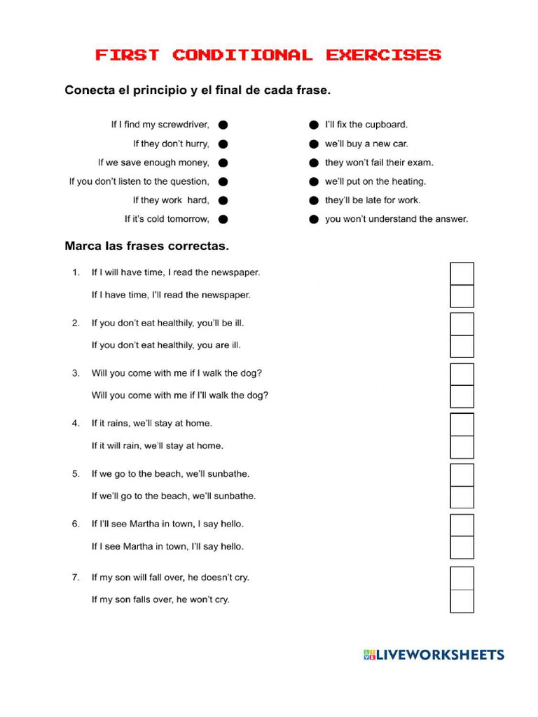 First Conditional Guia de Estudio | PDF
