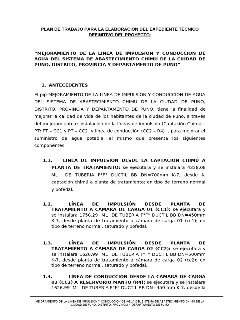 Plan de Trabajo Para Exp Tec | PDF