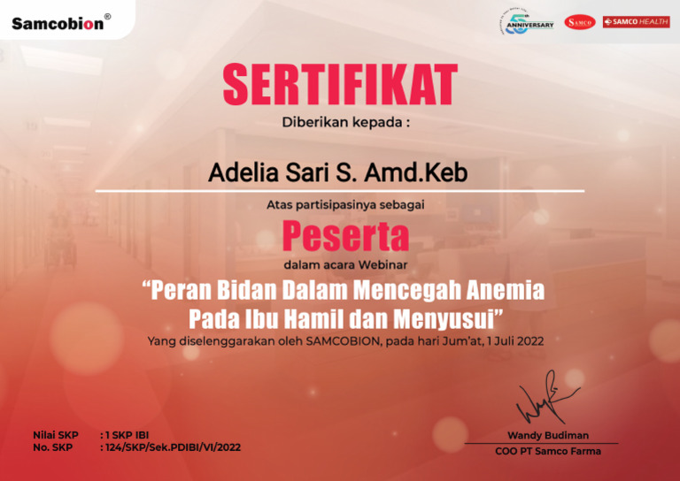 Adelia Sari S. Amd - Keb | PDF