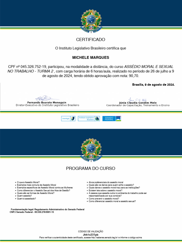 Ams 2024 2 Certificado | PDF